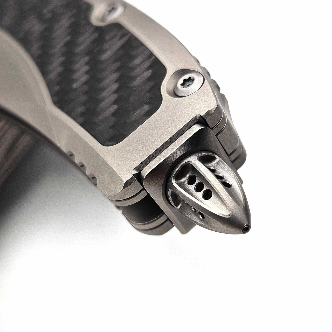 Microtech Matrix Titanium Handle Hand Rubbed Satin Standard Blue Ti