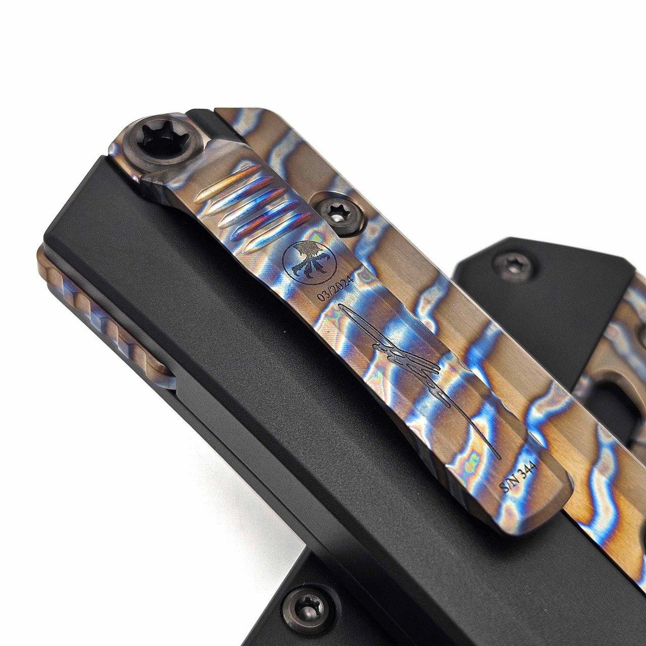 Microtech Knives Glykon 184-2DLCFA Partial Serrated Bayonet DLC Blade ...