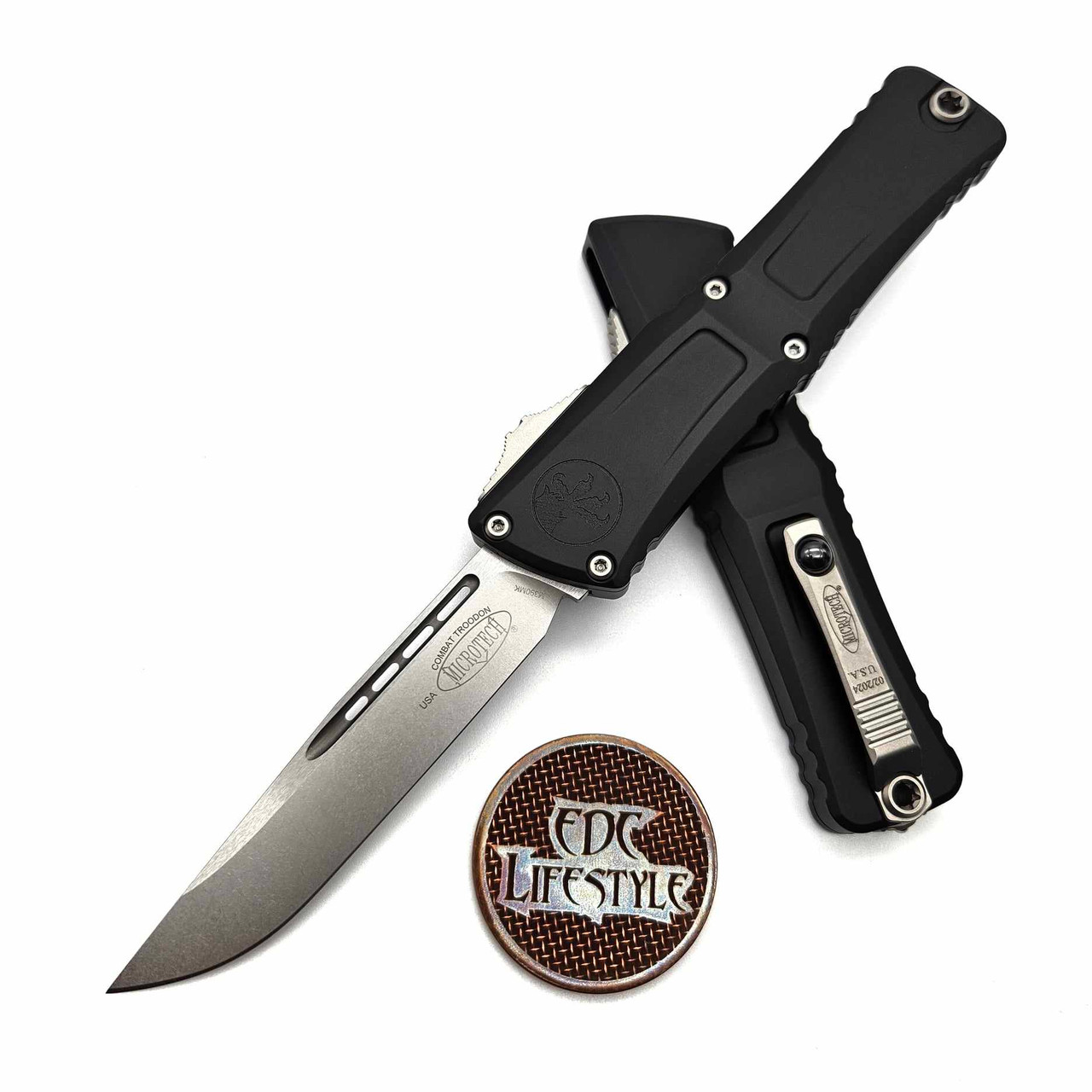 Microtech Combat Troodon Generation Iii 1143 10 Single Edge Stonewash