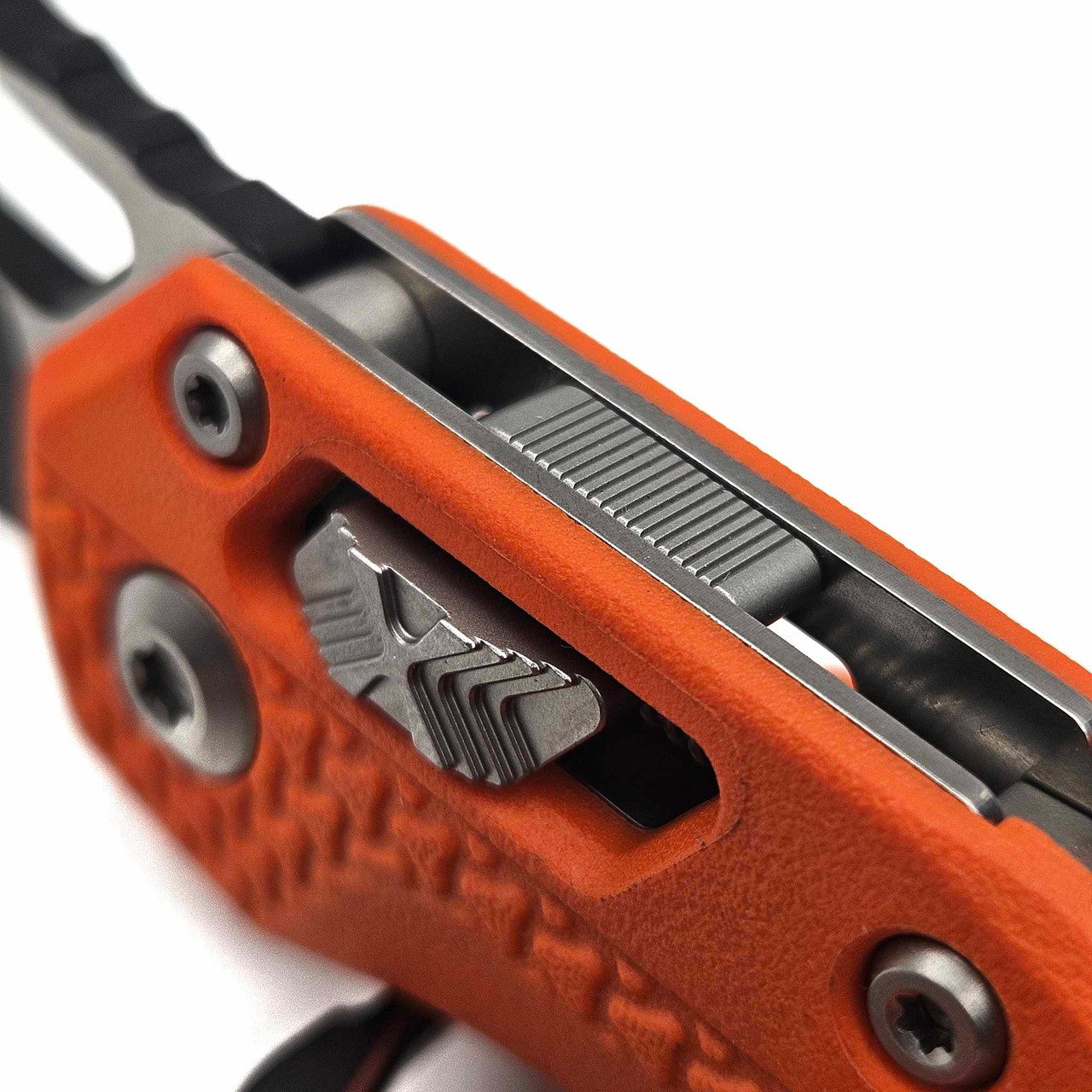 Microtech MSI Ram-Lok S/E Tri-Grip Polymer Orange Partial Serrated 210T ...