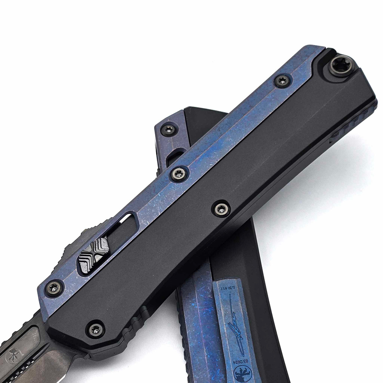 Microtech Knives Glykon 184-2DLCBP Partial Serrated Bayonet DLC Blade ...