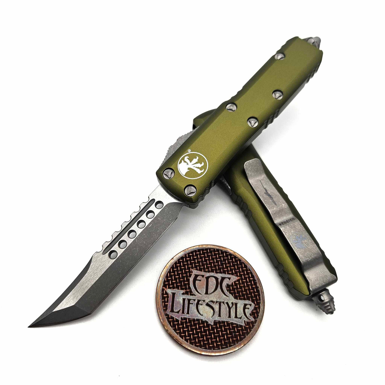 Microtech UTX-85 719-1OAPODS Green Hellhound Apocalyptic Standard