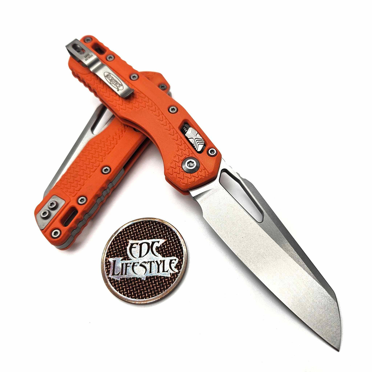 Microtech MSI Ram-Lok S/E Tri-Grip Polymer Orange Stonewash 210T-10PMOR
