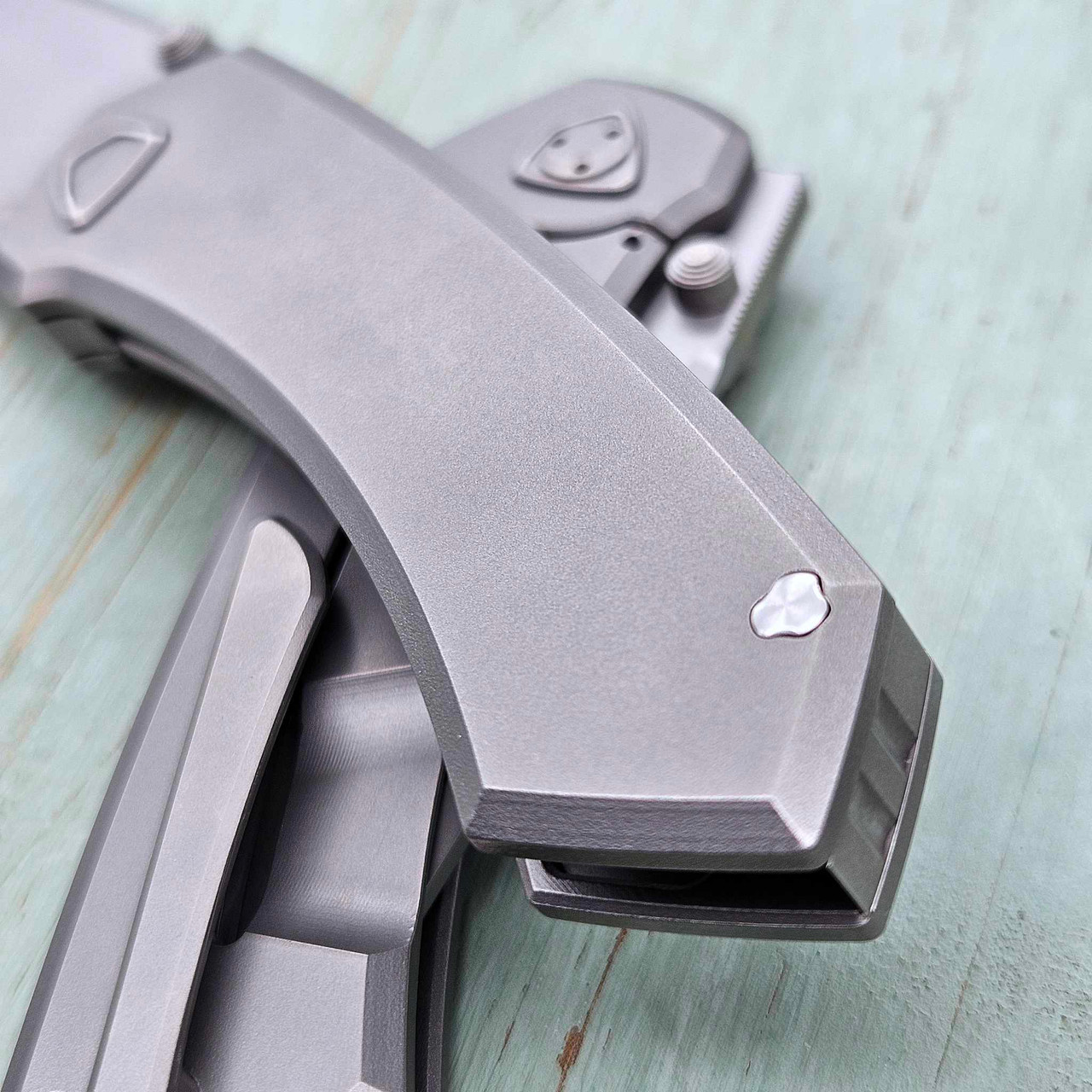Sharknivco PJ Shiru Zirc Blast Titanium Handle & RWL34 Blade