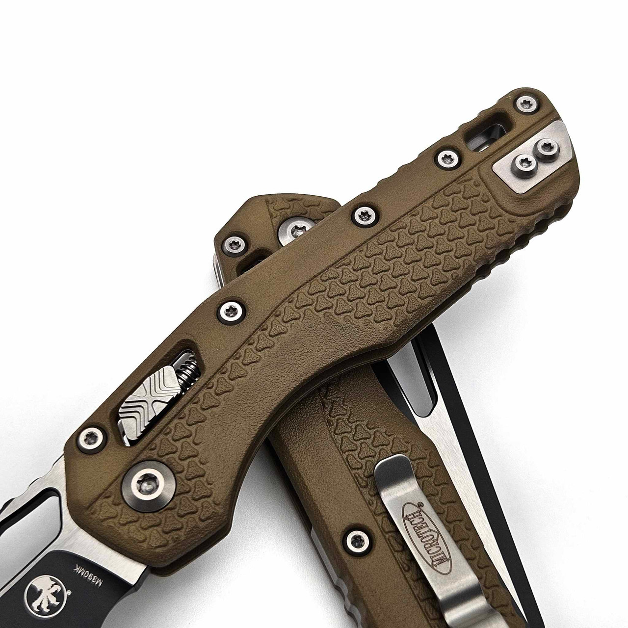 Microtech MSI Ram-Lok S/E Tri-Grip Polymer Dark Earth Black Blade w ...