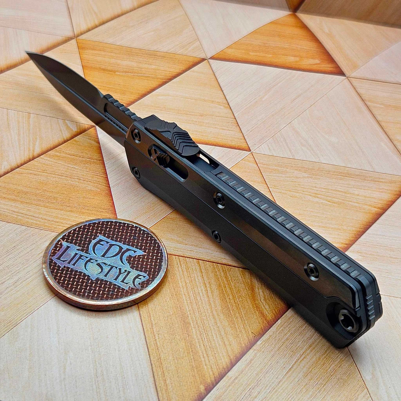 Microtech Knives Glykon 184-1DLCTSH Bayonet DLC Shadow - Preowned