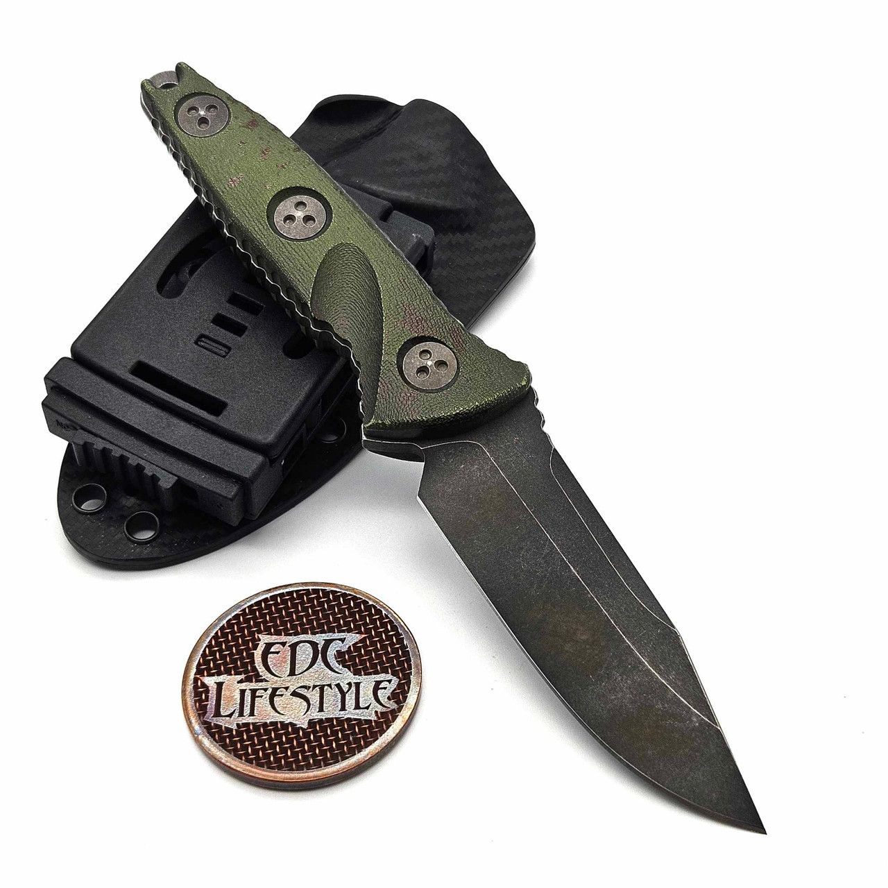 Microtech 113M-1OBS Outbreak Socom Alpha Mini Fixed Single Edge Clip Point