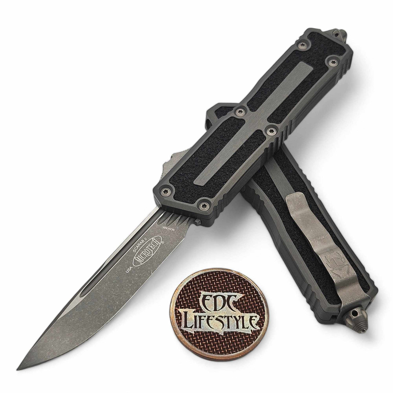 Microtech Scarab II S/E Gen III 1278-10APNC Apocalyptic Natural Clear