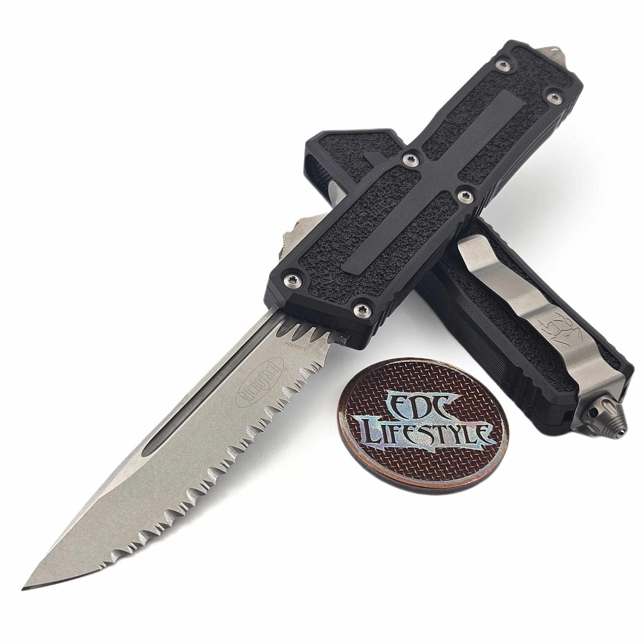 Microtech Scarab II S/E Gen III 1278-12 Black Stonewash Standard Full ...