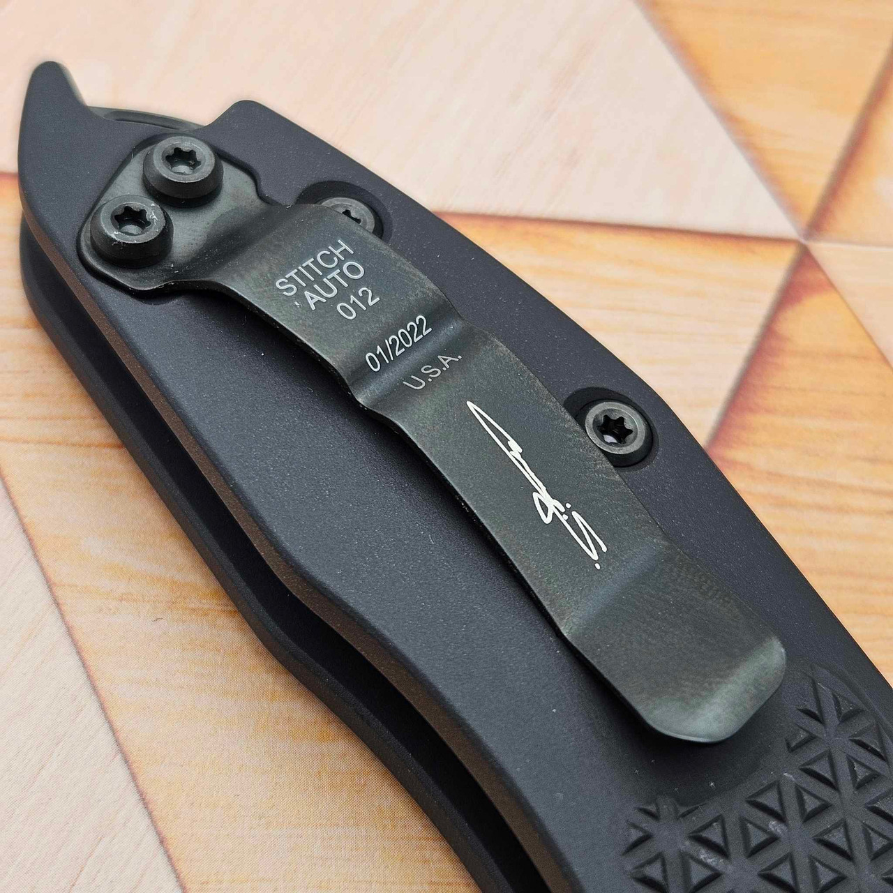 Microtech Borka Auto Stitch A S/E 169-3DLCTS DLC Full Serrated Standard ...