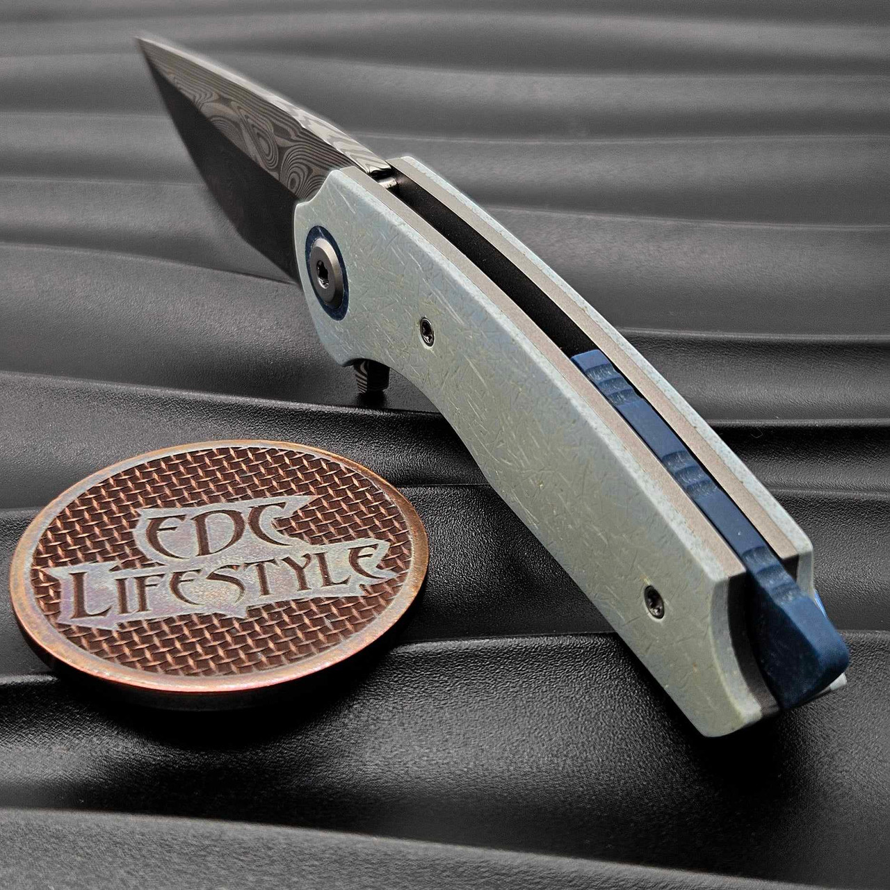 Matthew Christensen Knifeworks CK Small Dreadeye Damasteel Light Blue ...