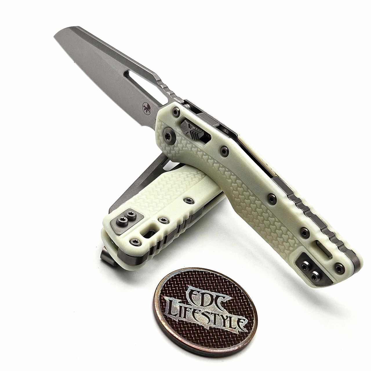 Microtech MSI Ram-Lok S/E Tri-Grip Polymer White Stonewash 210T-10PMWH