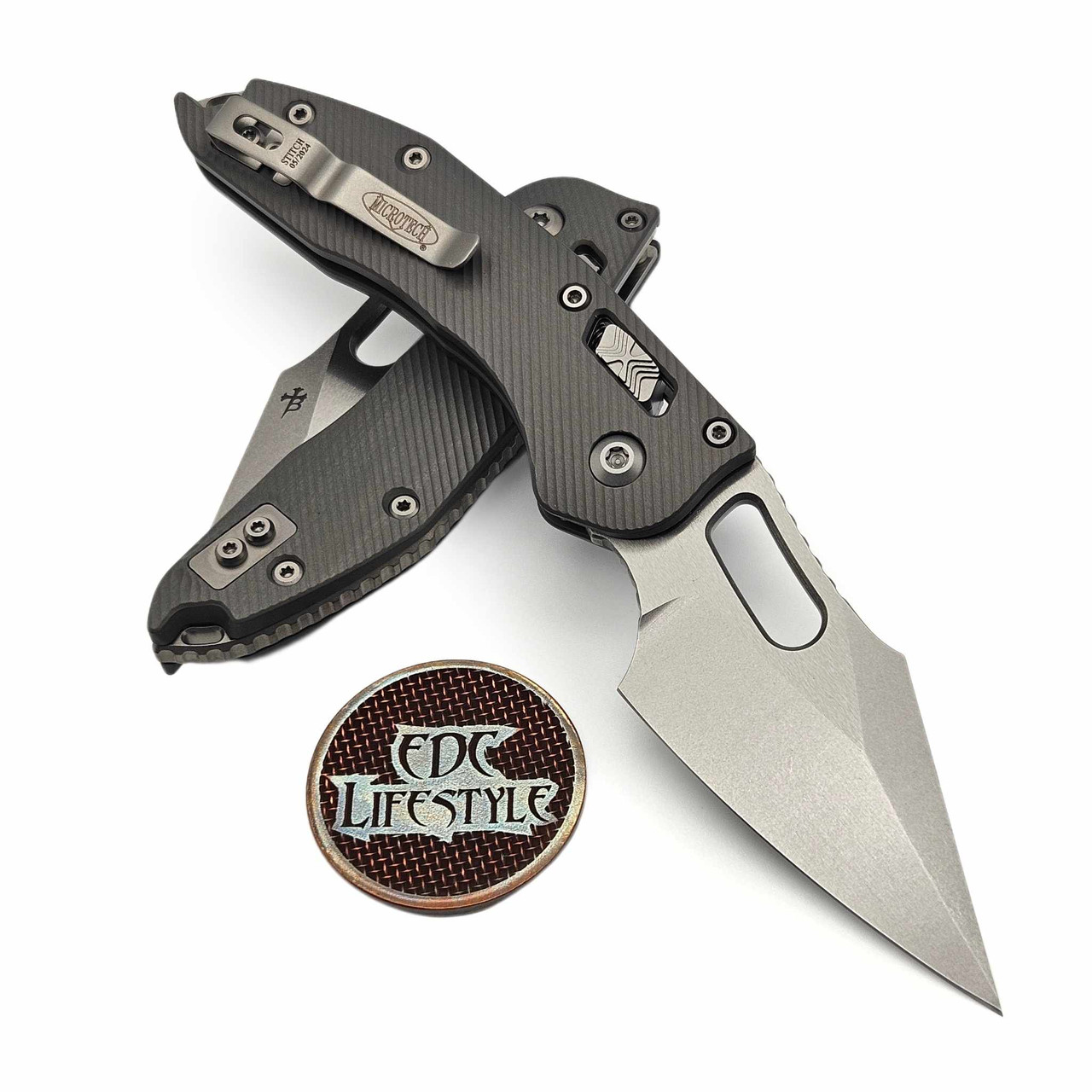 Microtech Stitch Ram-Lok 169RL-10FLNC Fluted Natural Clear Stonewash ...