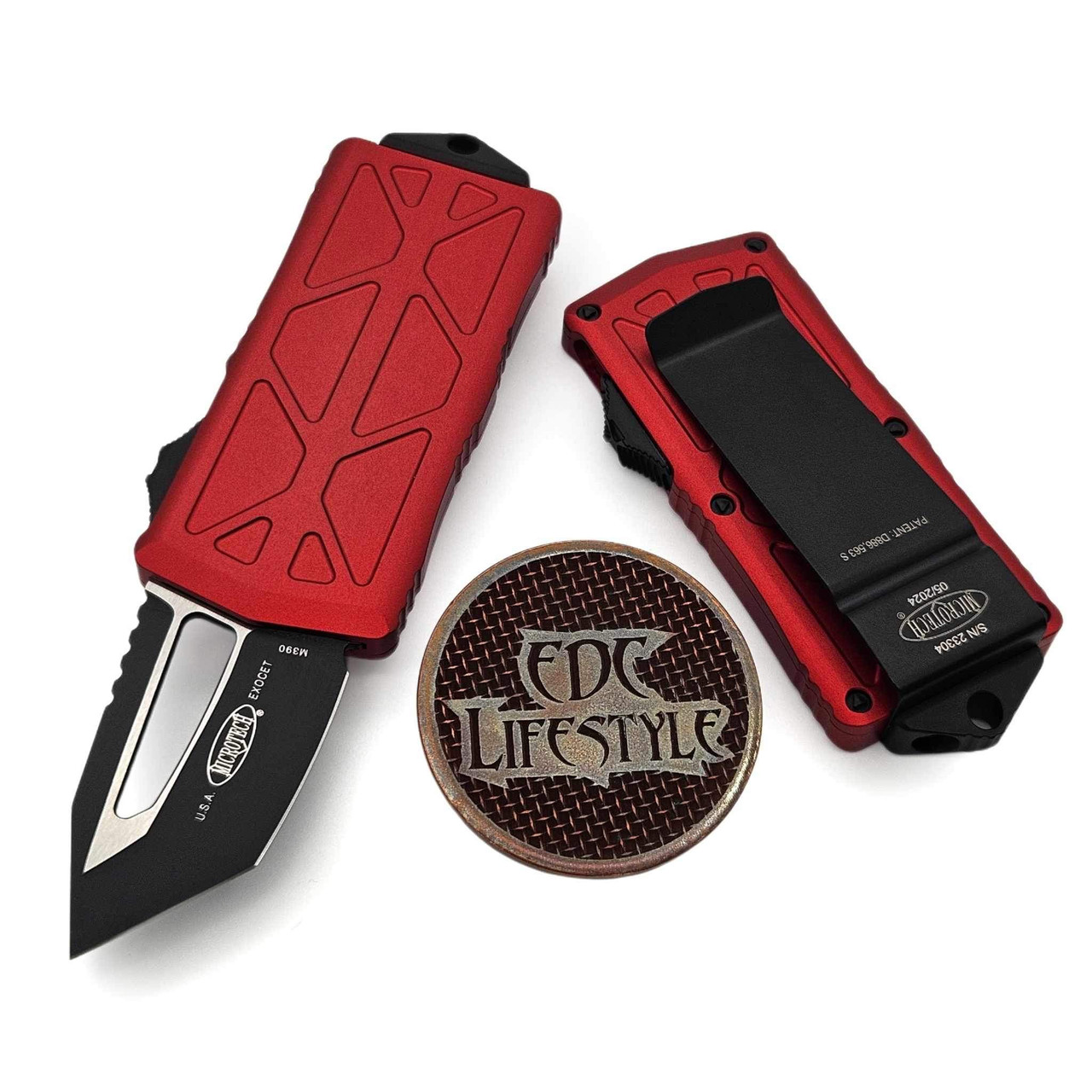 Microtech Exocet 158-1RD Red Tanto Exocet OTF Money Clip