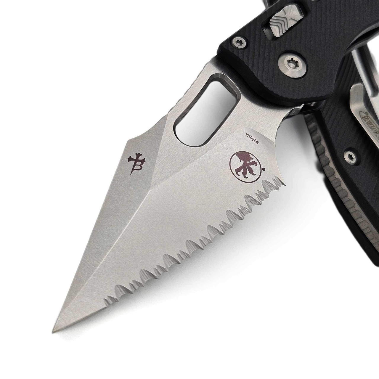 Microtech Stitch Ram-Lok 169RL-12FL Black Fluted Aluminum Stonewash ...