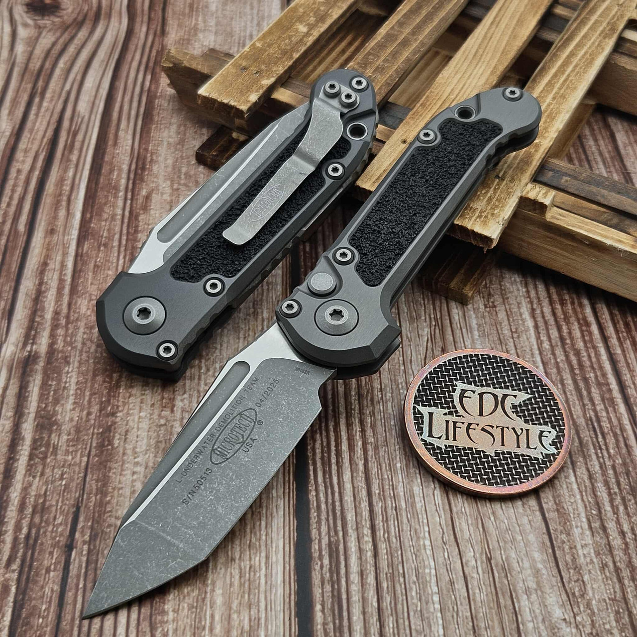 Microtech LUDT T/E Gen III 1136-10APNC Natural Clear Apocalyptic Standard