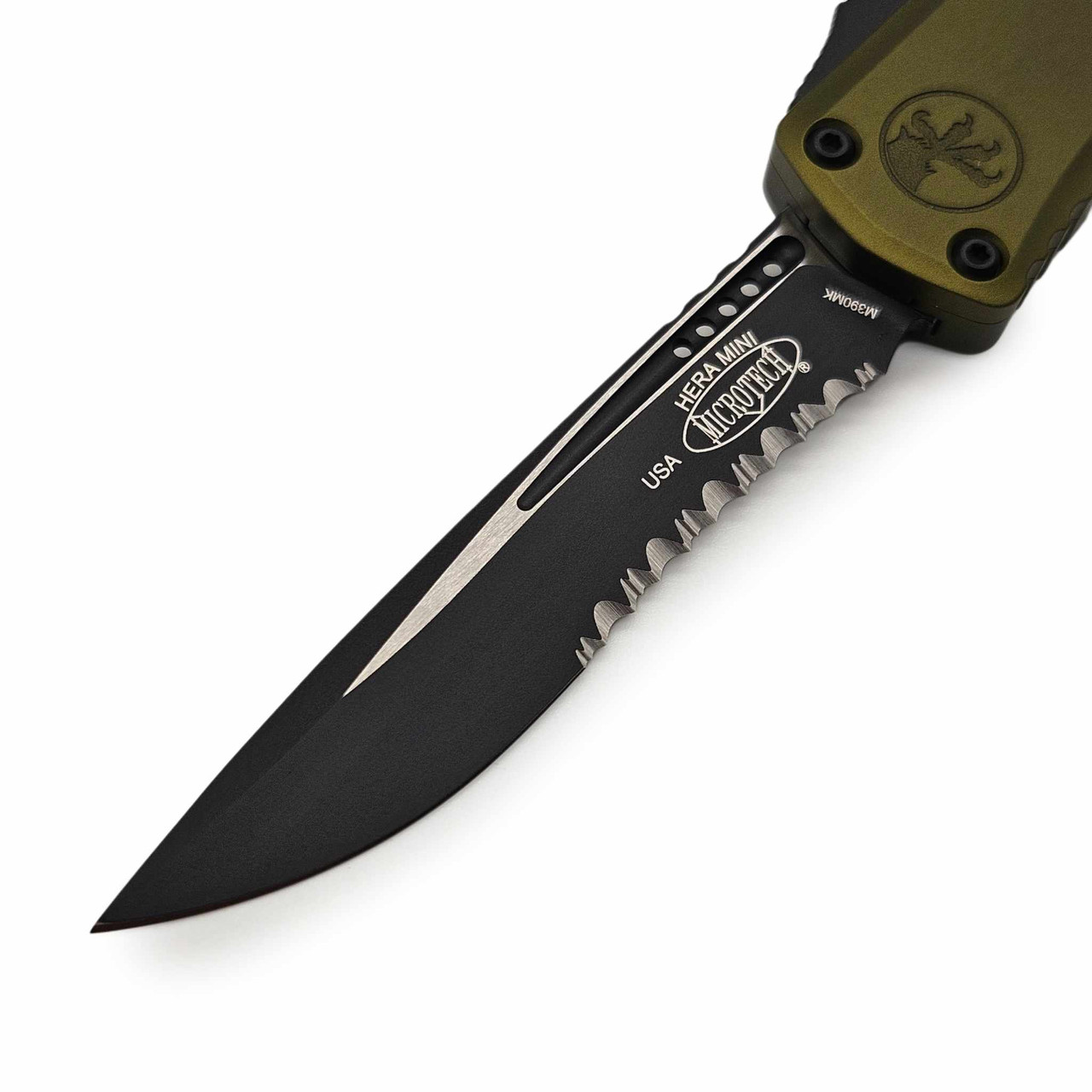 Microtech Hera Ii Mini Recurve Od Green 295 Black Standard Partial