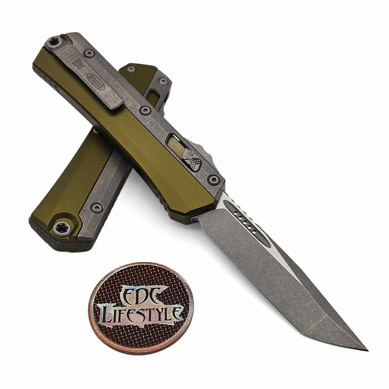 Microtech Knives Glykon T/E 185-10APOD OD Green Tanto Apocalyptic Standard