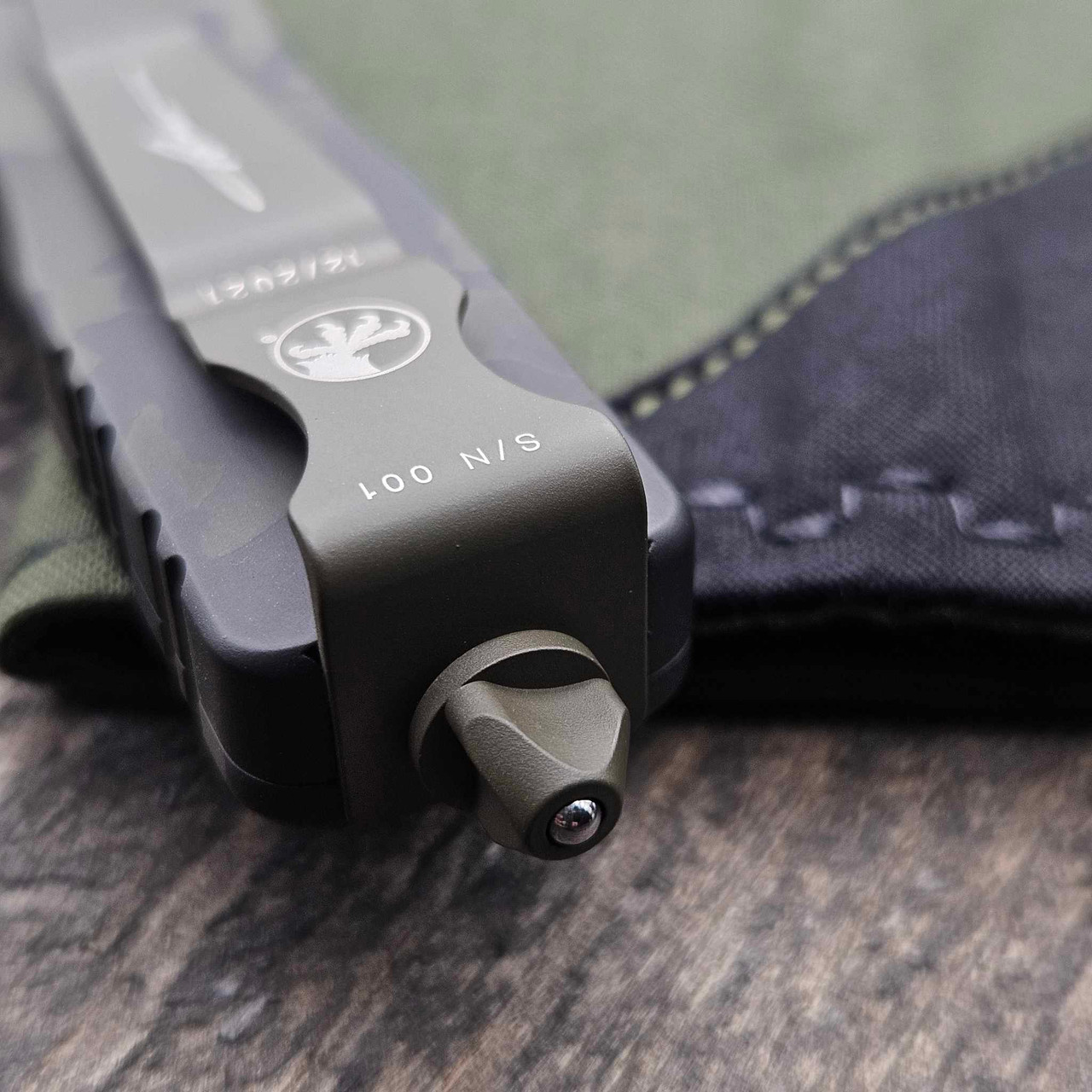 Microtech 225-1OCS Dirac Olive Camo Double Edge - Serial 001