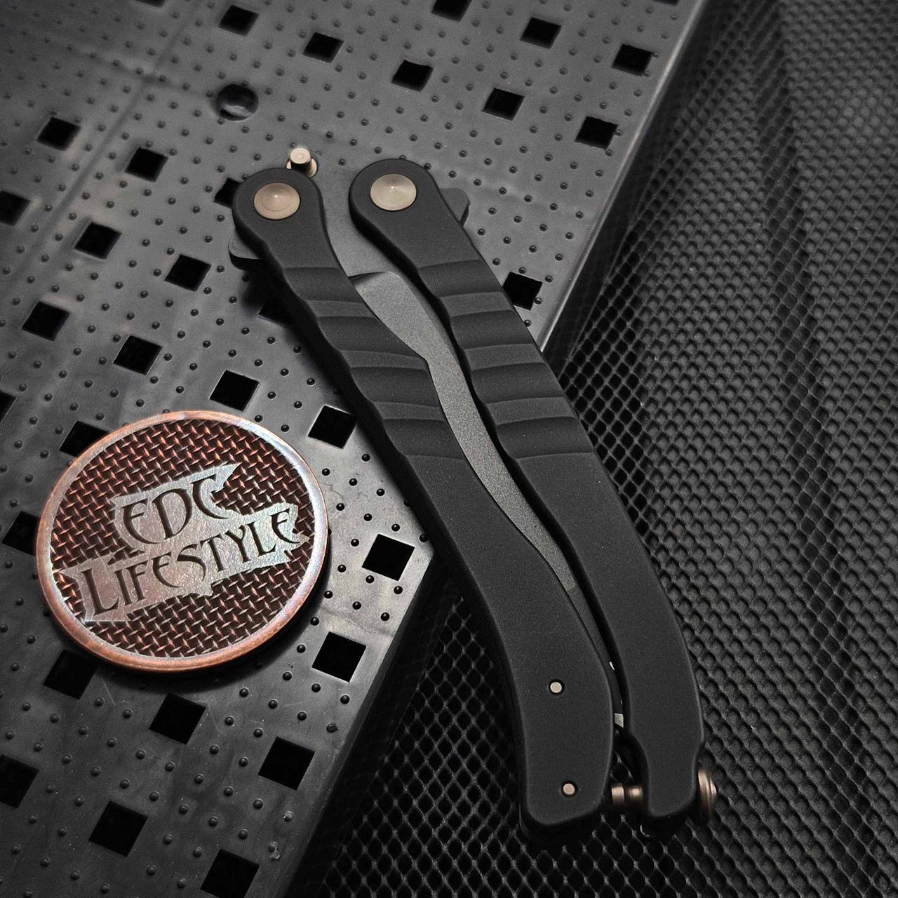 Microtech Knives Metal Mark Buttefly Knife Katana Bronzed HW 170-1KA