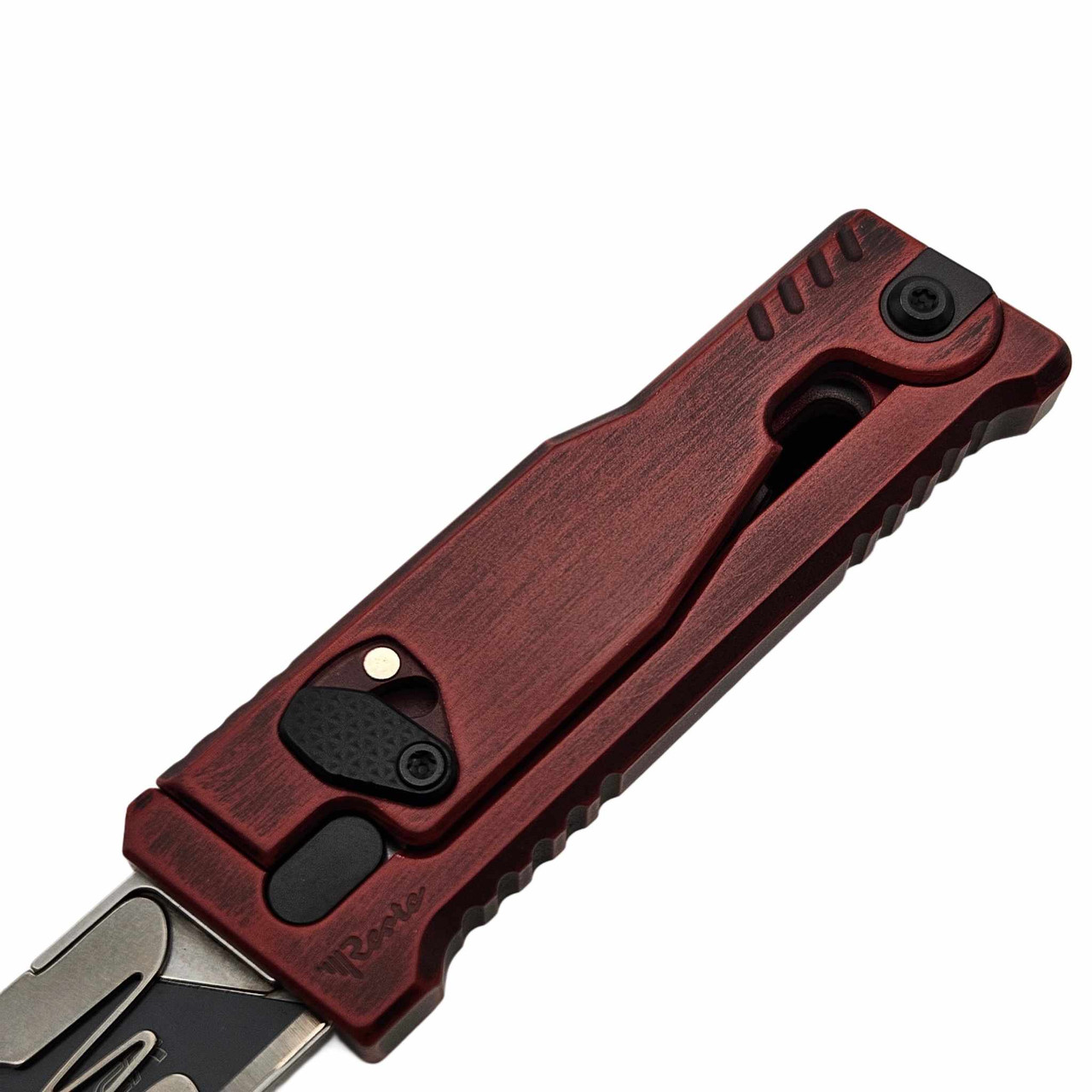 Reate Knives EXO-U Gravity Knife Plain Red Aluminum (2.3" Utility)