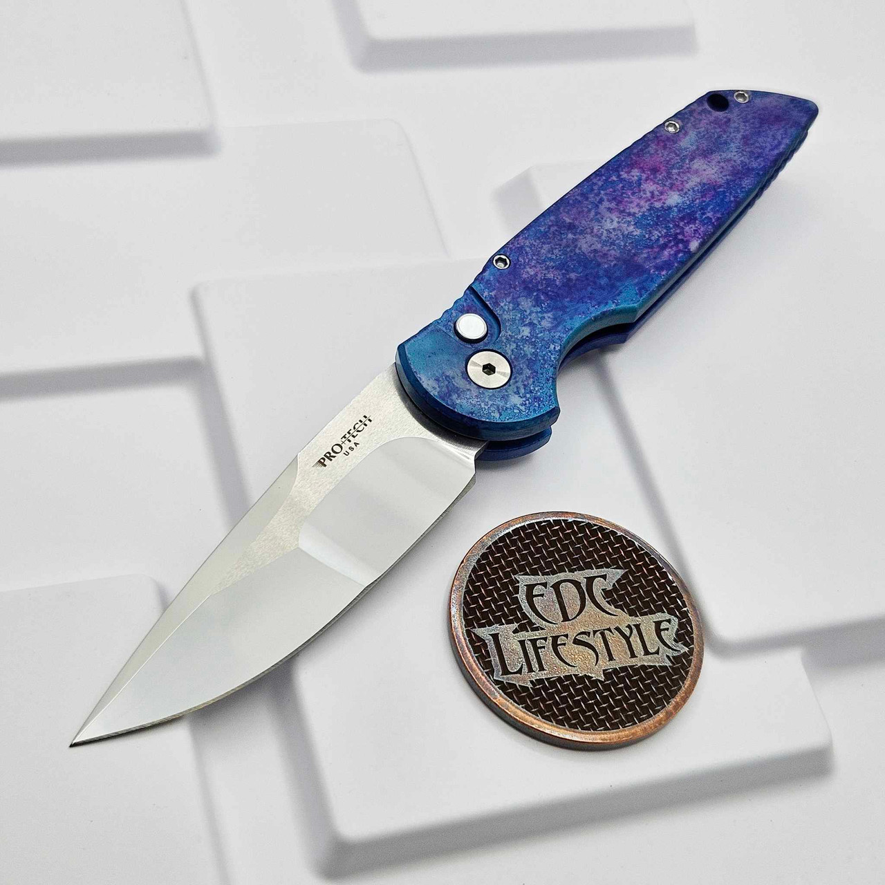 Pro-Tech Knives TR-3 Tactical Response 3 Auto Knife - Solid Jazz Custom ...