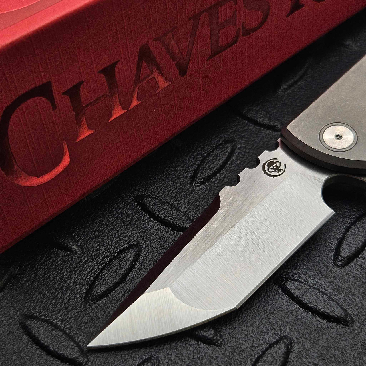 Chaves Knives T.A.K Integral Tanto Titanium Stonewash M390 Belt Satin