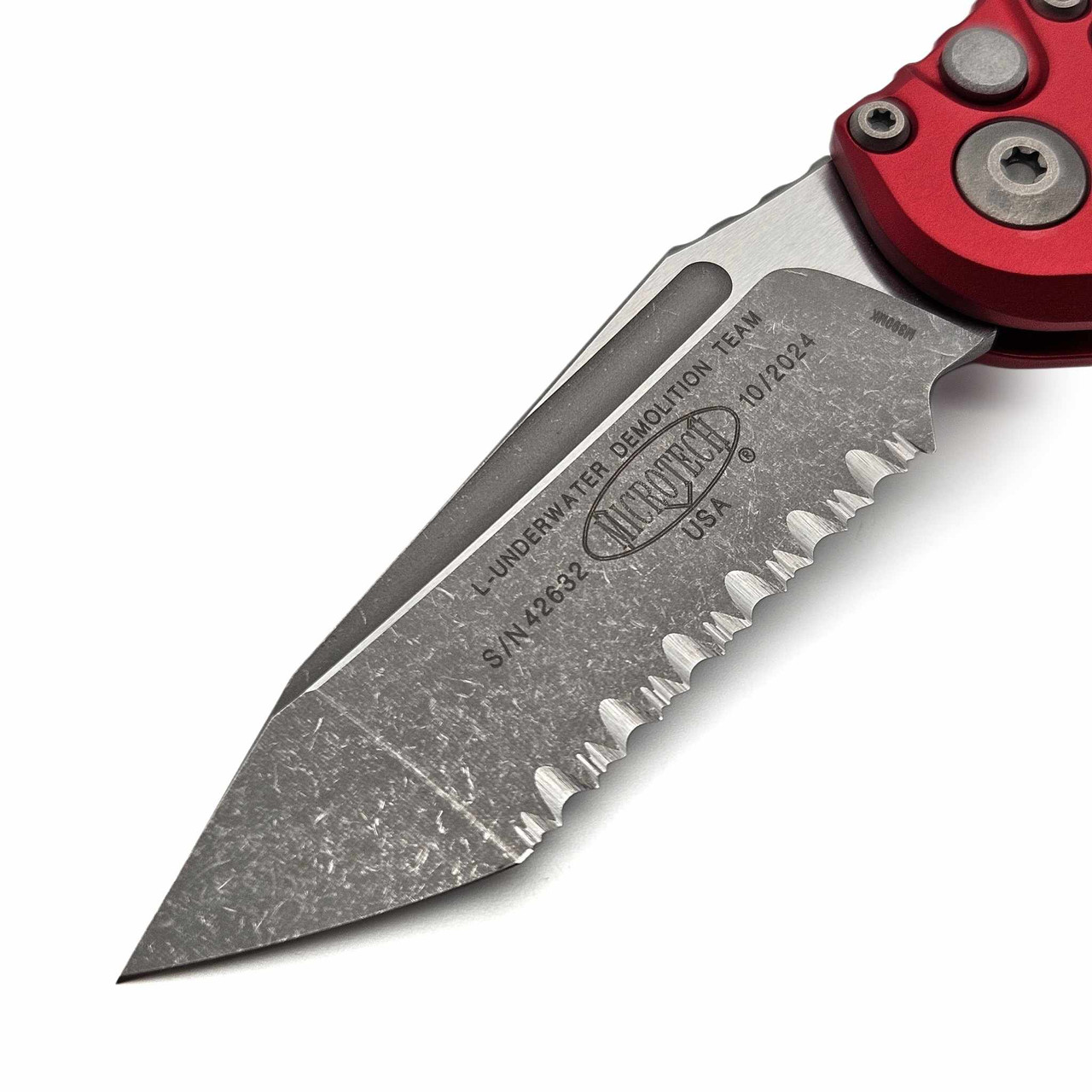 Microtech LUDT T/E Full Serrated Gen III 1136-12APRD Red Apocalyptic ...
