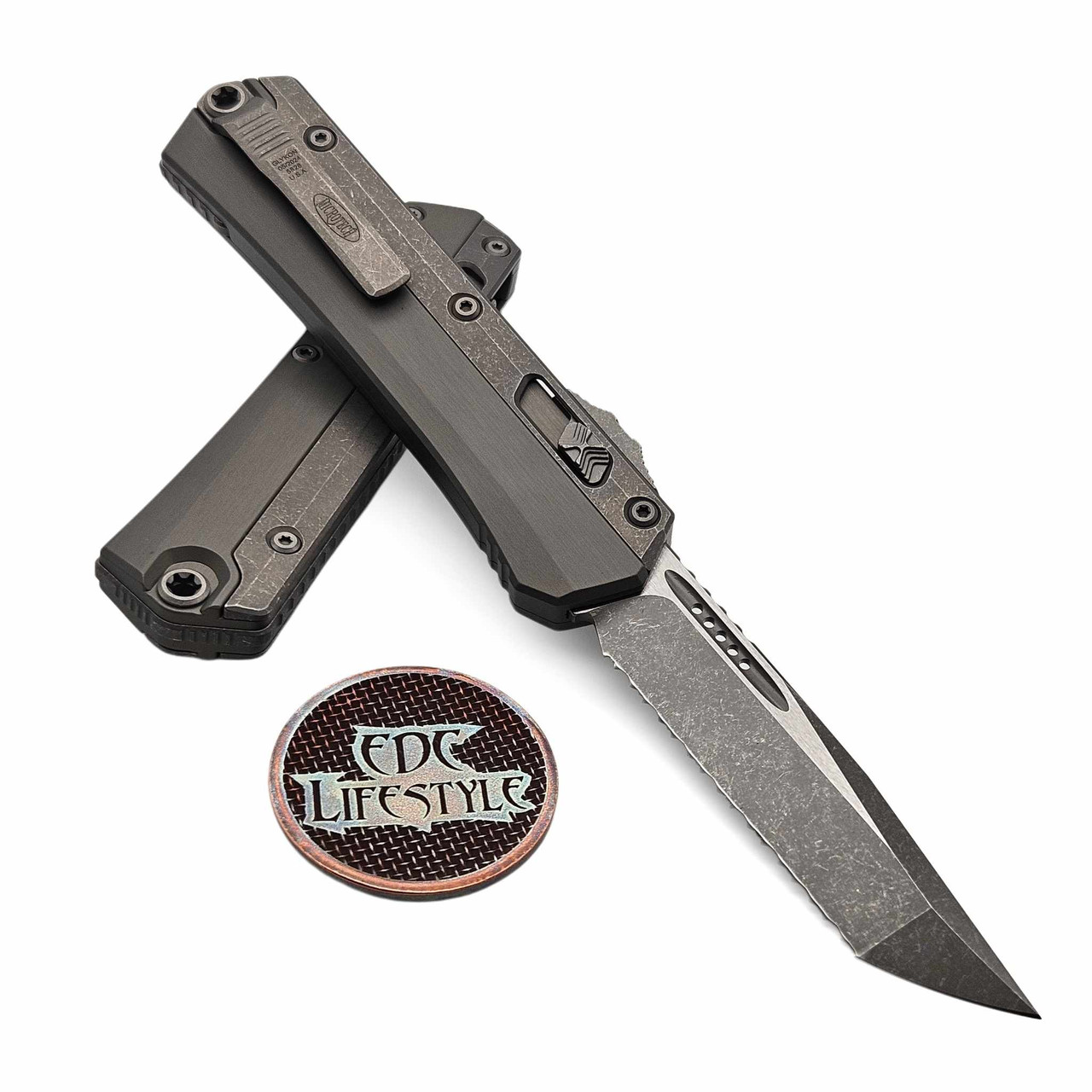 Microtech Knives Glykon T/E 185-12APNC Natural Clear Tanto Apocalyptic ...