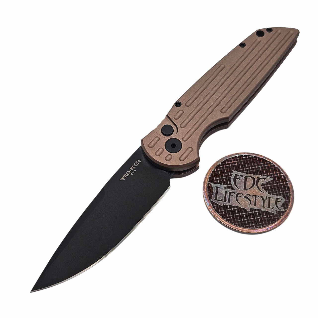 Pro-Tech Knives TR-3 Tactical Response 3 Auto Folder Knife FDE Brown ...
