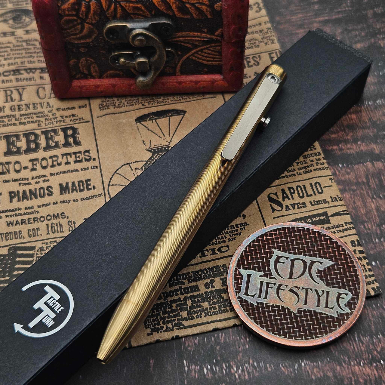Tactile Turn Slim Bolt Action Bronze Pen