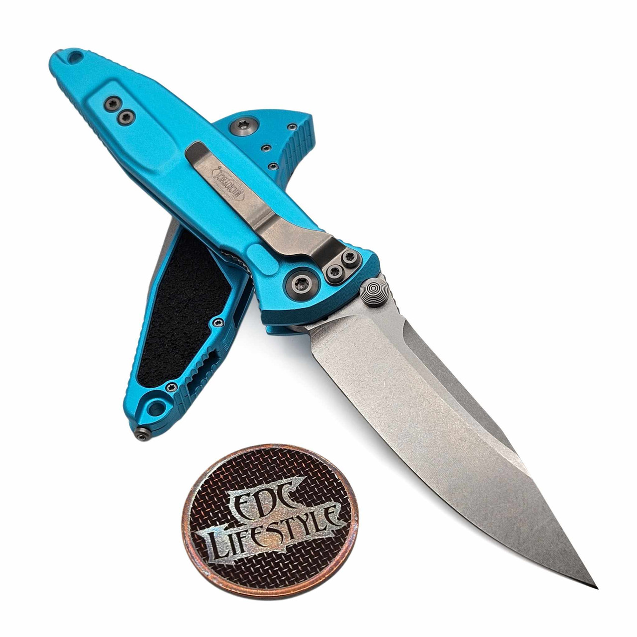 Microtech Socom Elite Manual 160 10tq Turquoise Single Edge Stonewash