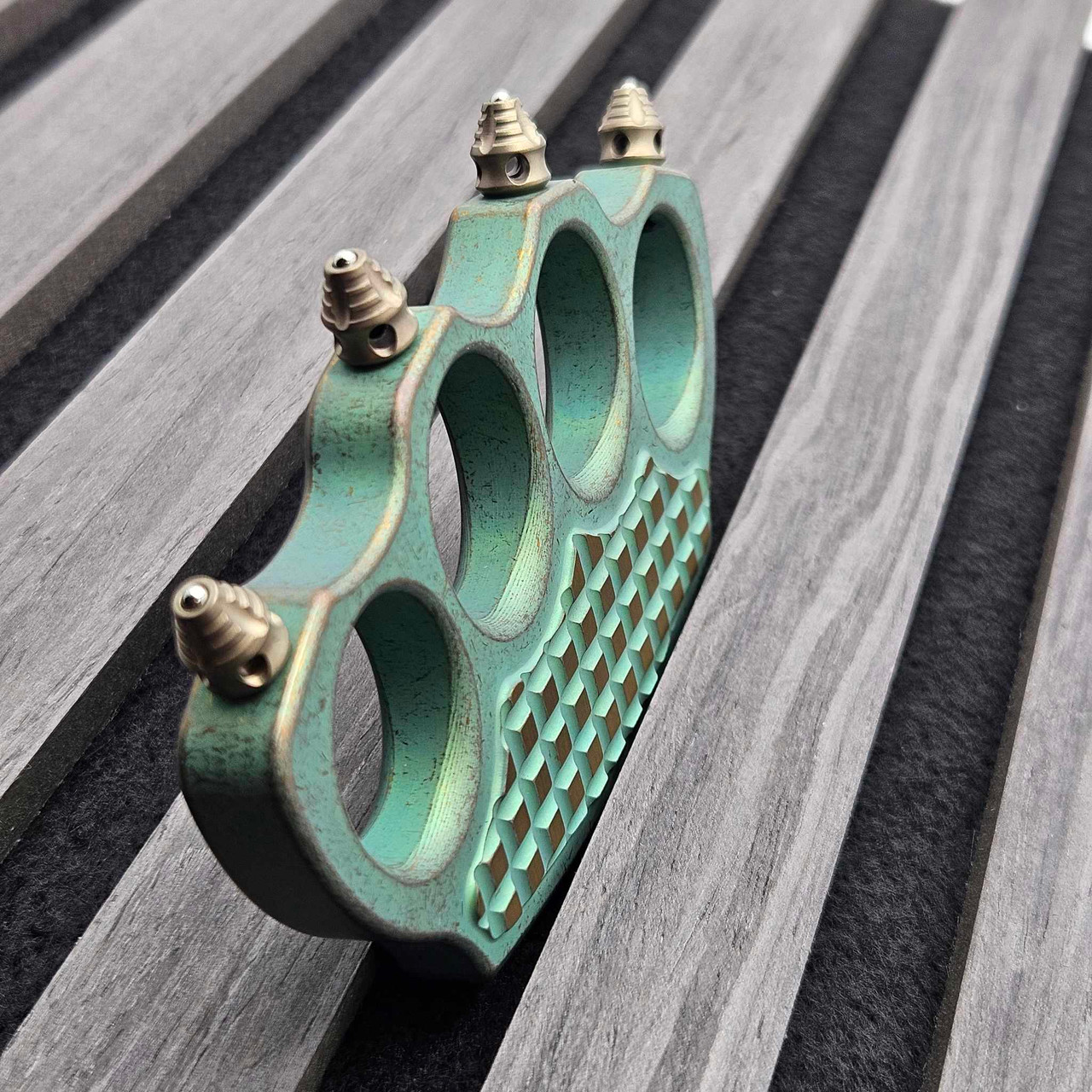 Microtech Knives Hand Tank Antique Green Bronze Spike 430-AGBZSPK-MCK