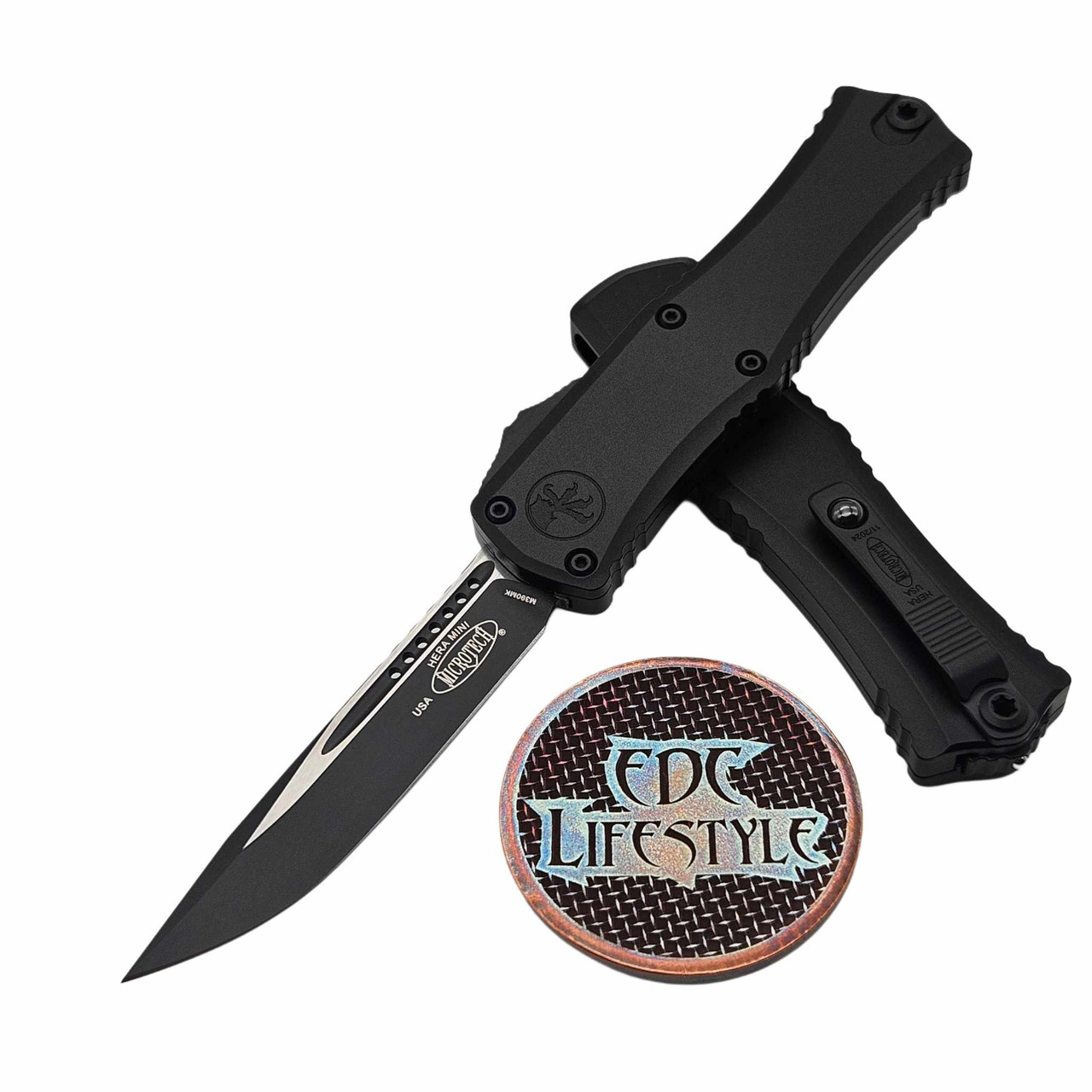 Microtech Hera II Mini Single Edge 2.95" Black Standard 1703M-1T
