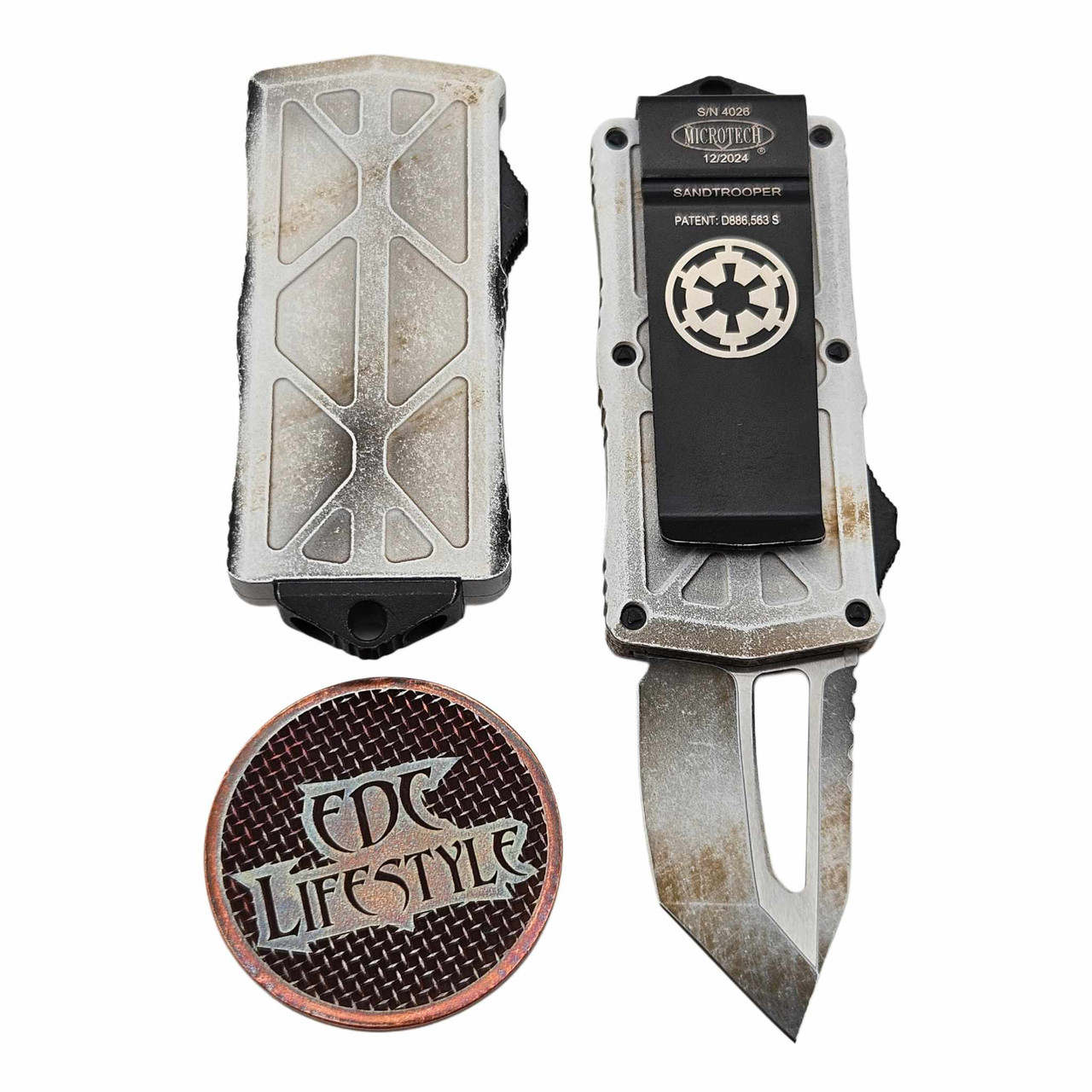 Microtech Exocet T/E 158-1SA Sandtrooper Exocet OTF Money Clip
