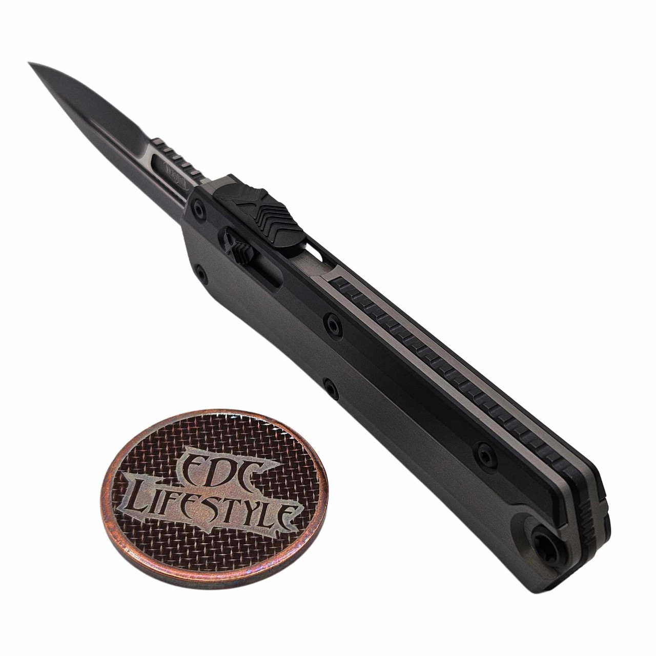 Microtech Glykon Bayonet 184-1NC Natural Clear Black Standard