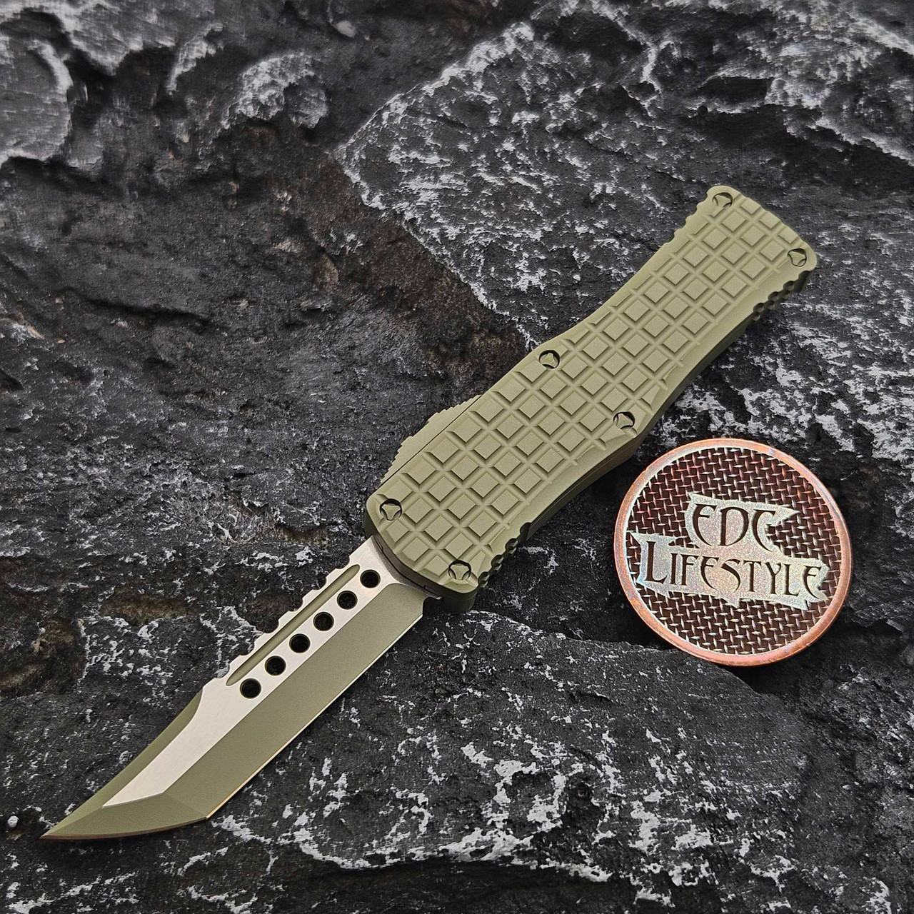 Microtech 919-1FRCFTS Hera Hellhound Frag Cerakote Forest Green