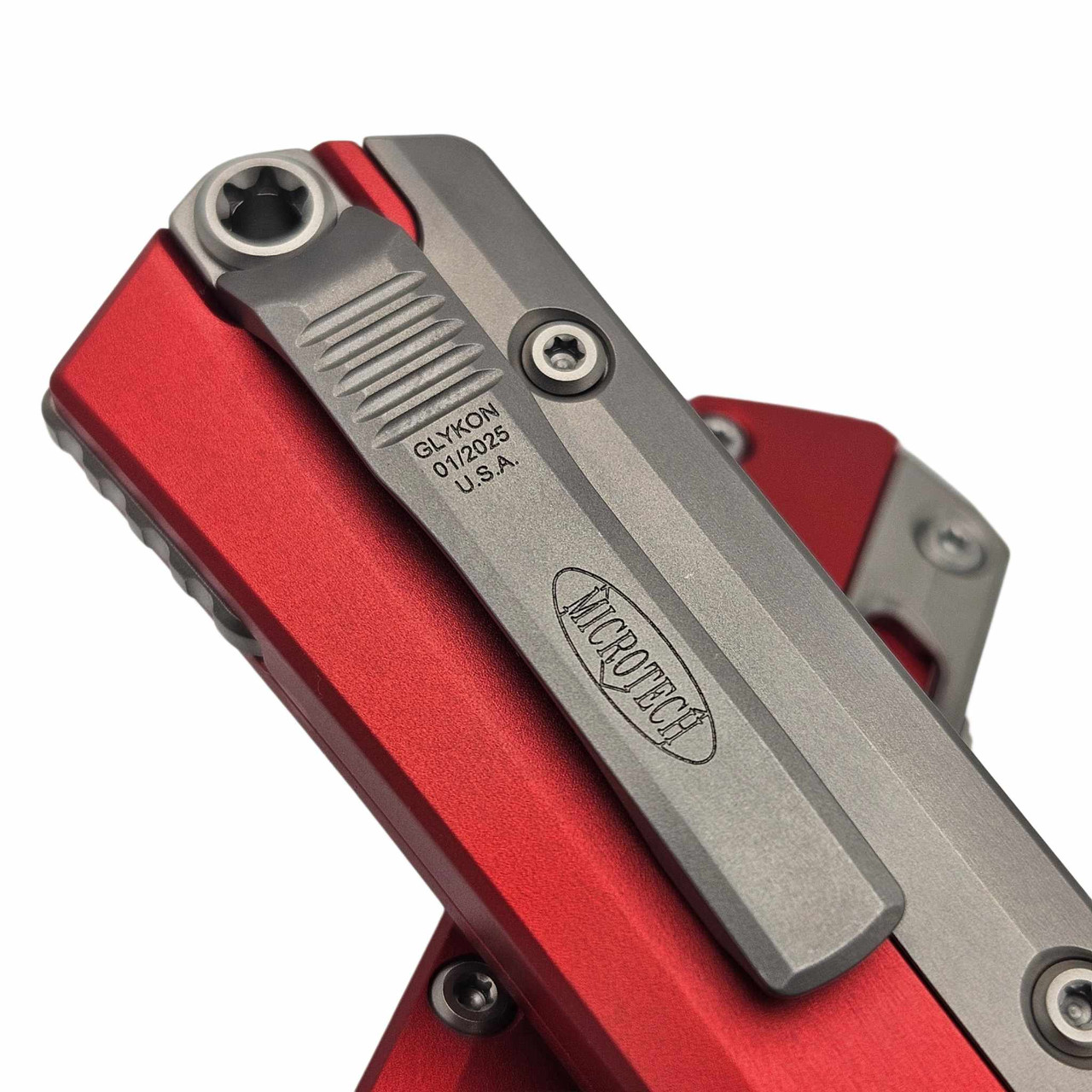Microtech Knives Glykon T/E 185-10RD Red Tanto Stonewash Standard