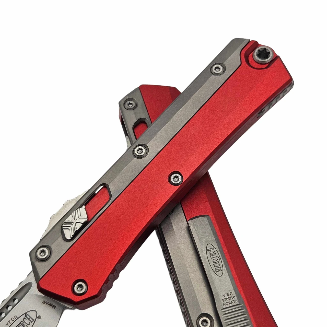 Microtech Knives Glykon T/E 185-10RD Red Tanto Stonewash Standard