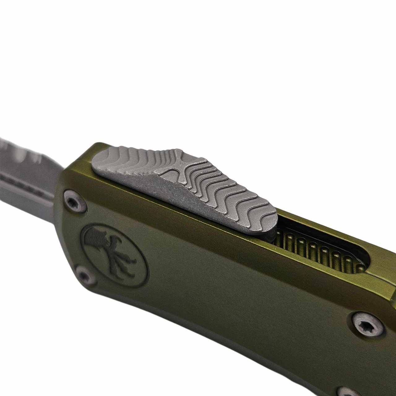 Microtech Hera II Mini D/E 2.95" OD Green Full Serrated Apocalyptic ...