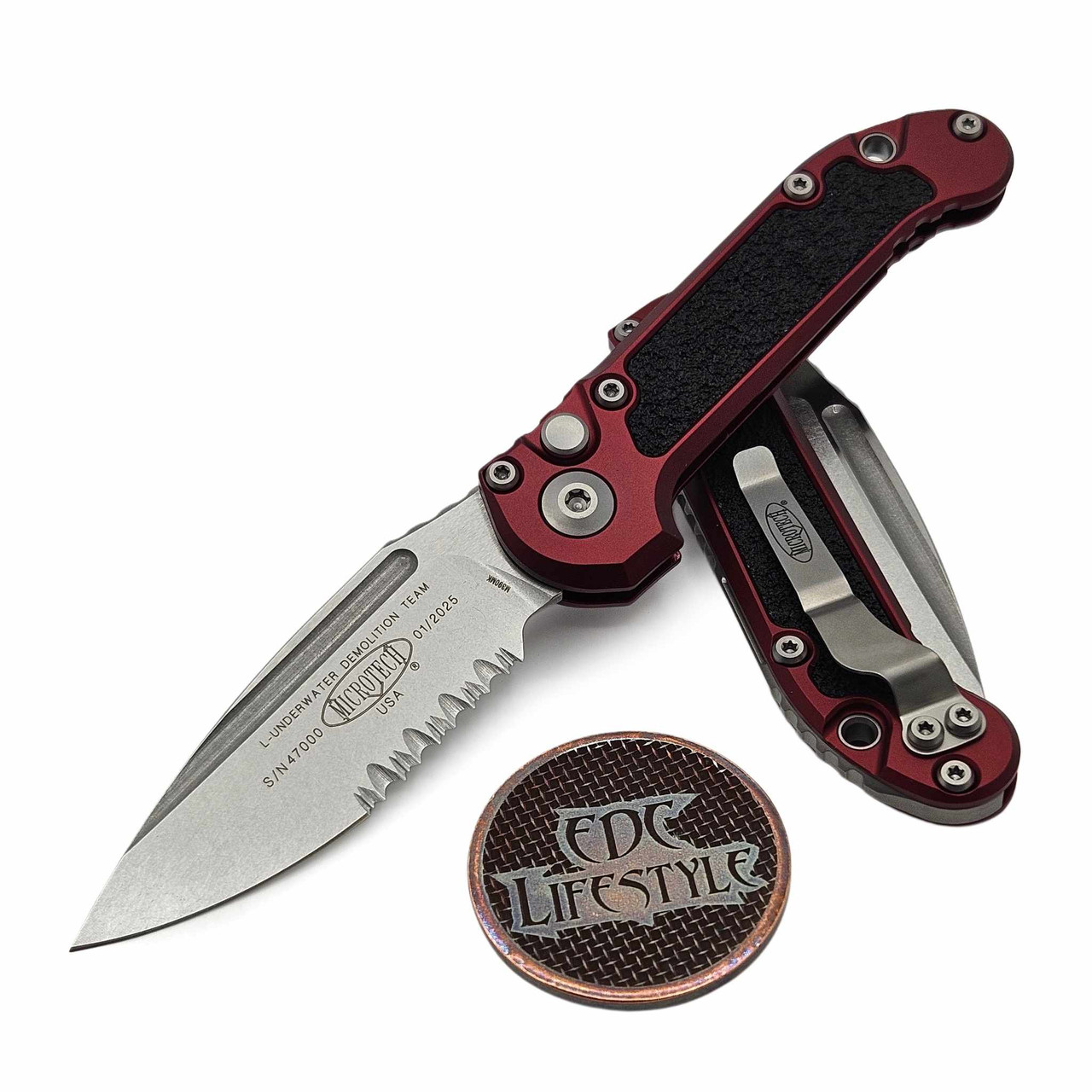 Microtech LUDT S/E Generation III 1135-11MR Merlot Stonewash Standard ...