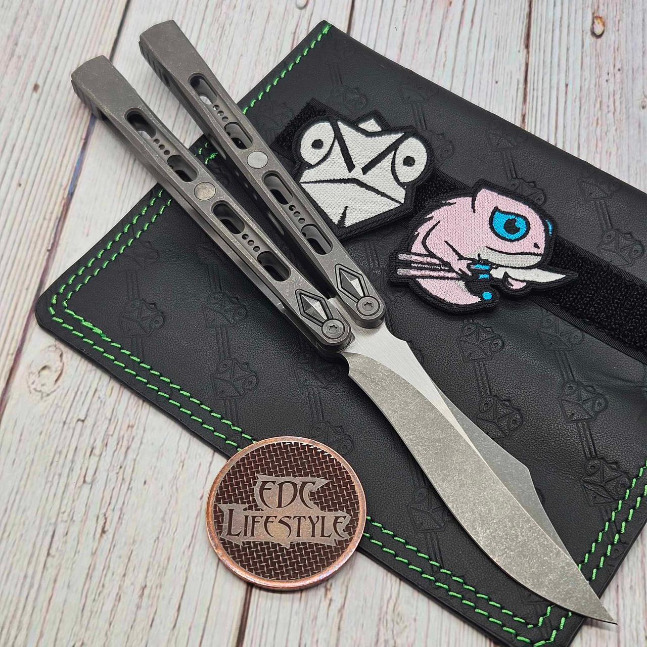 Poikilo Blade PM 1 Hydra - DAO Balisong Butterfly Knife Dark Stonewash ...