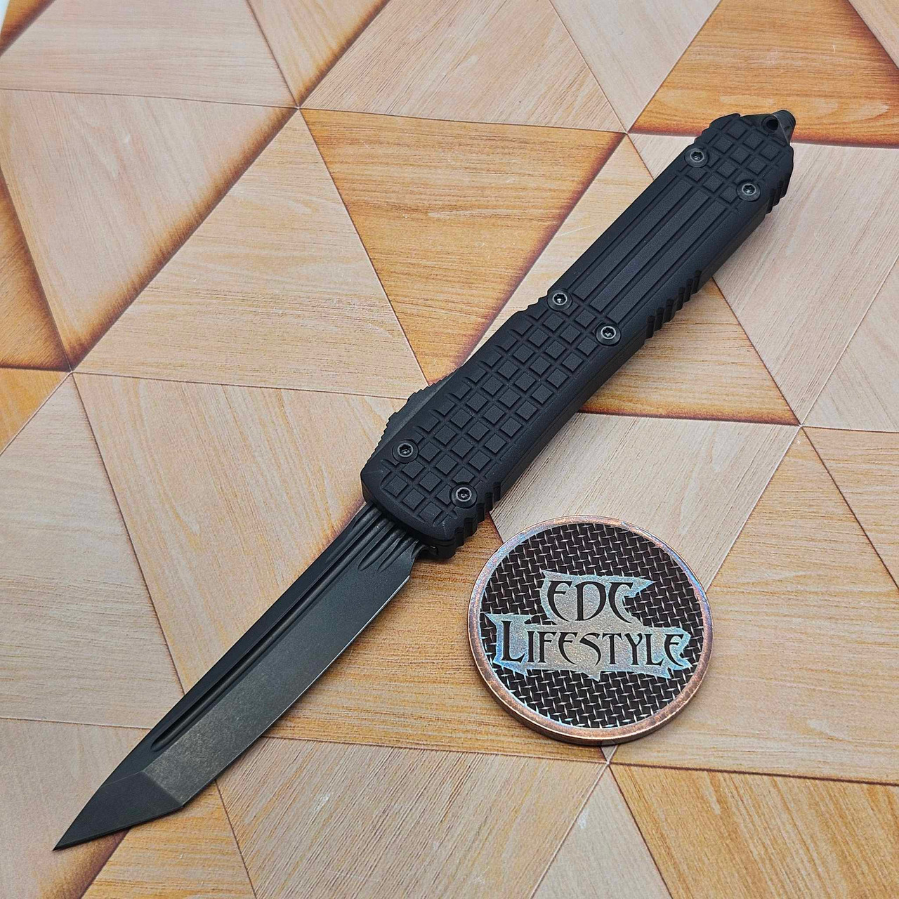 Microtech Ultratech 123-1UT-DS Tactical Tanto Edge DLC Delta Frag ...