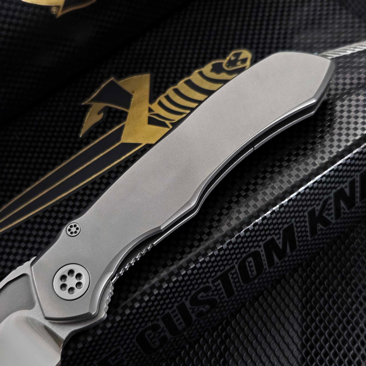 Marfione Custom Anax Drop-Point High Polish w/Titanium HW Serial #003