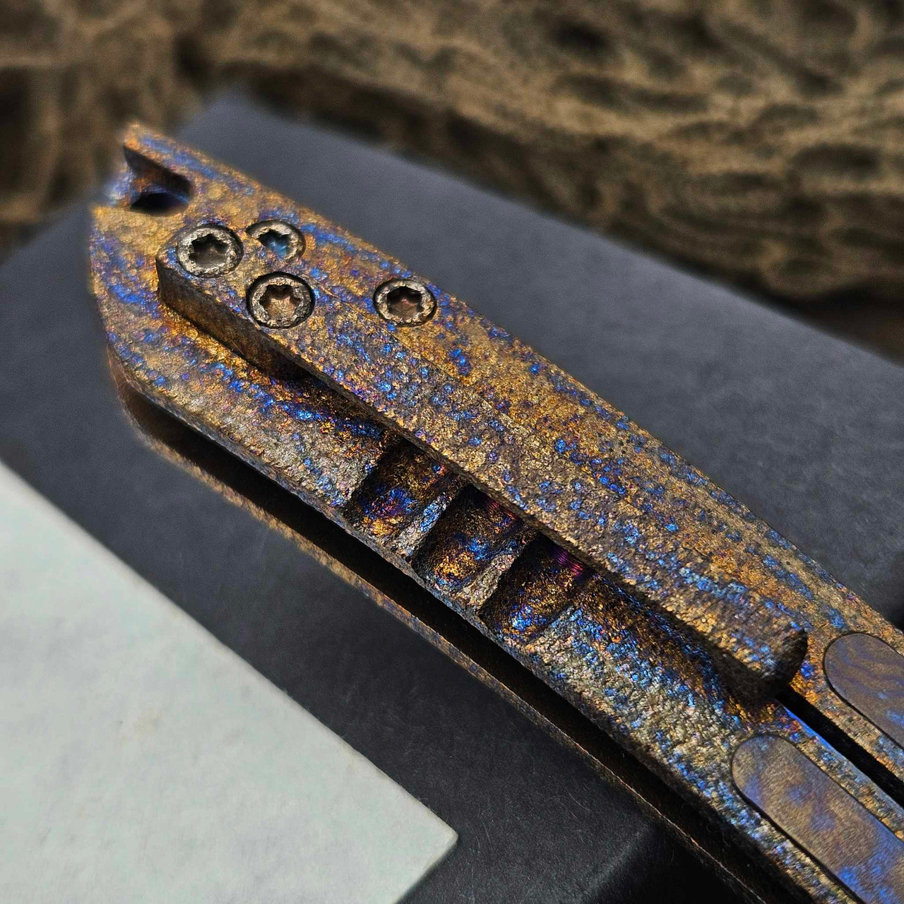 Glen Waters Hayabusa 2 Titanium Handle w/Timascus, Silver & 24kt Gold 3 ...