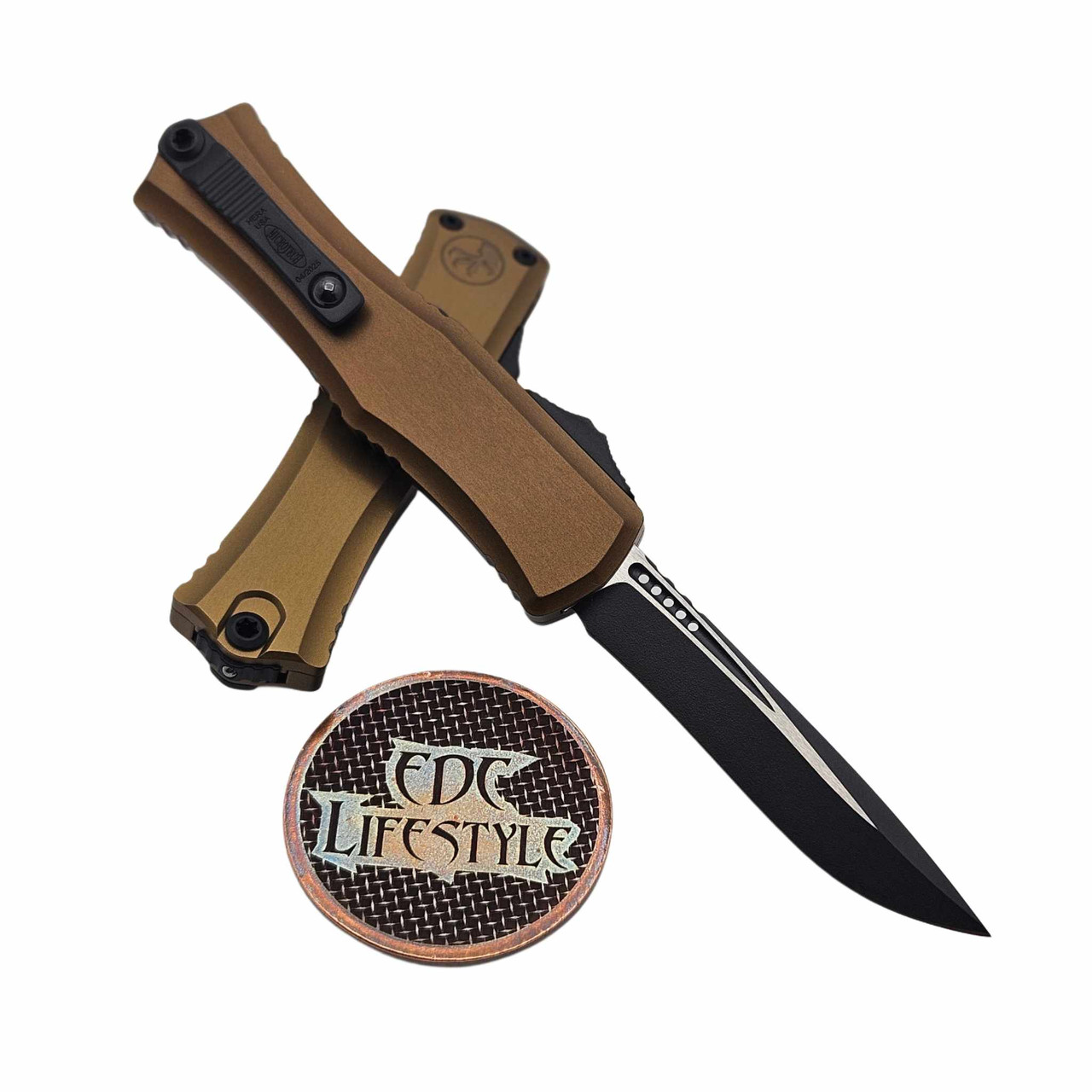 Microtech Mini Hera 1705M-1TA Tan Recurve Black Standard