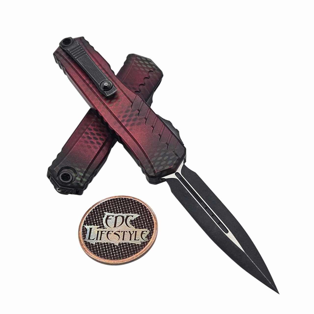 Microtech Cypher II D/E 1242-1RDX51S Red X-51 Standard