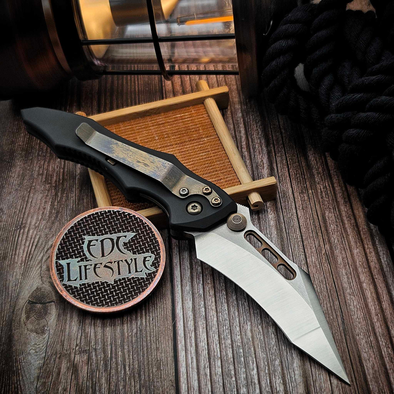 Microtech Knives Vector Satin Bronze HW S/N 003