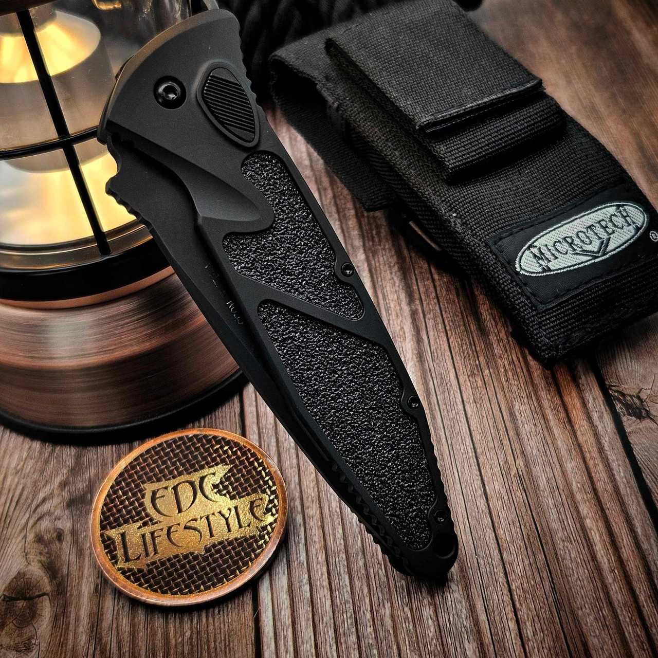 Microtech Knives Socom Elite Auto Chisel Grind Black Tactical Full ...