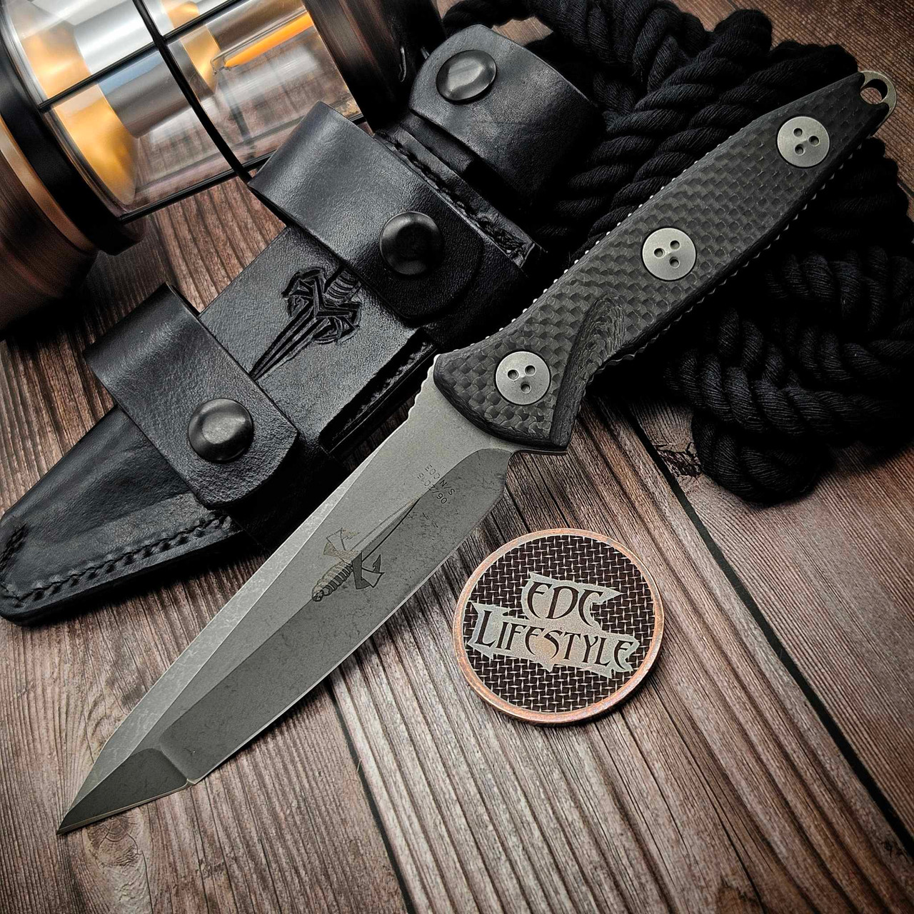 Marfione Custom Socom Alpha Tanto Apocalyptic Carbon Fiber S/N 003